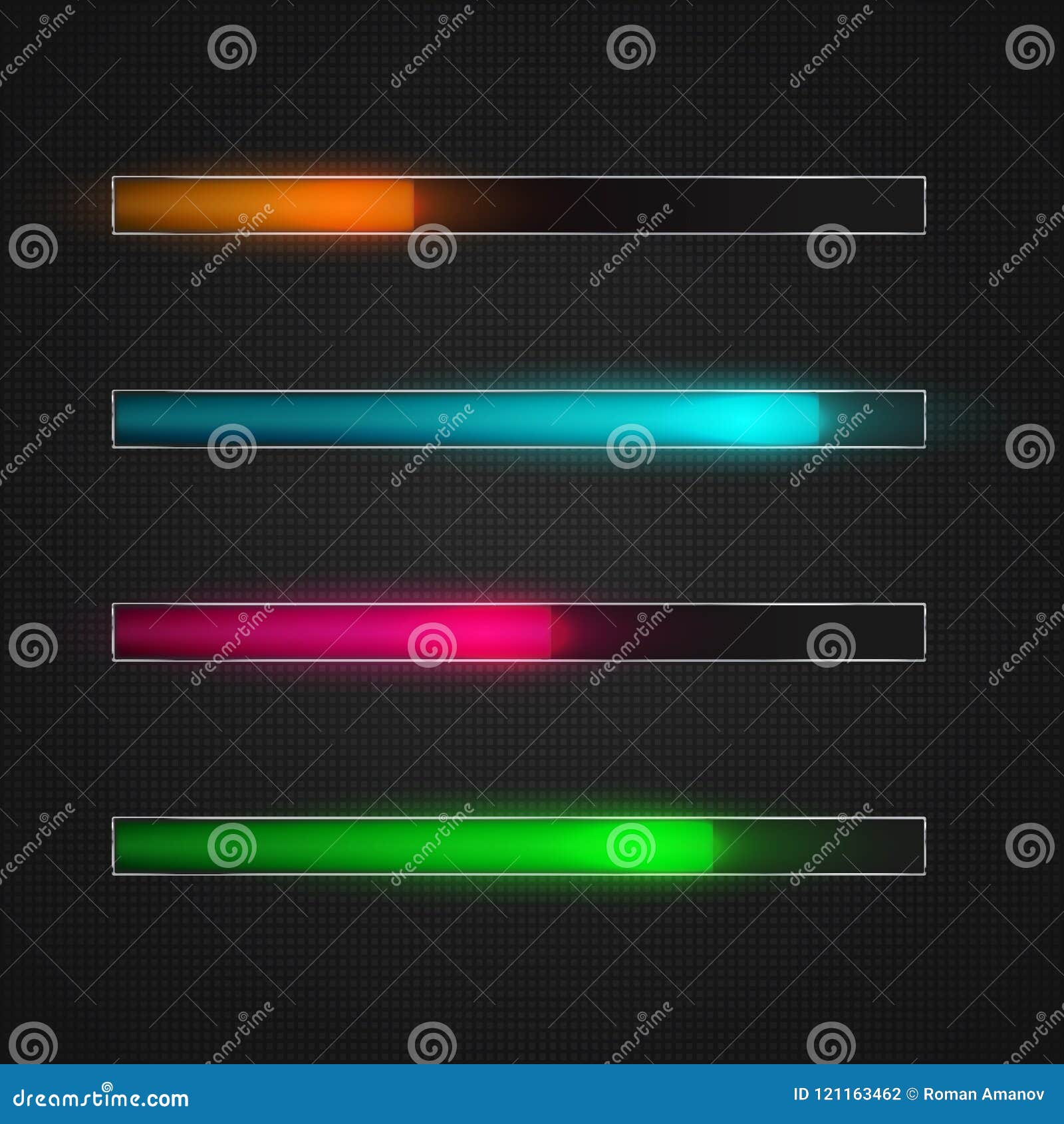 Vector Progress Loading Bar. Illustration for Ui Design, for Mobile ...