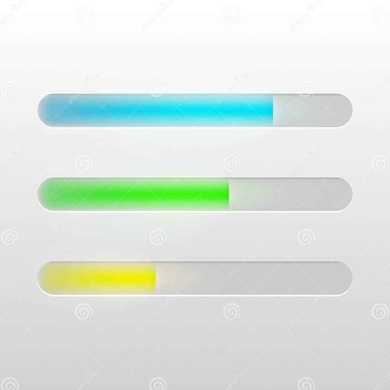 Vector Progress Loading Bar. Illustration for Ui Design, for Mobile Apps Stock Vector ...