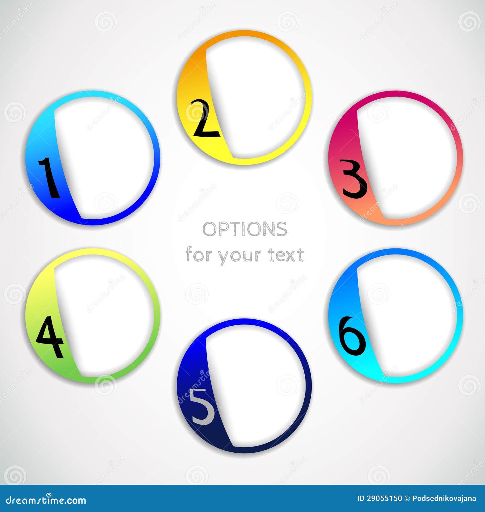 Vector Progress Options One, Two, Three, Four, Five, Six Options Stock ...