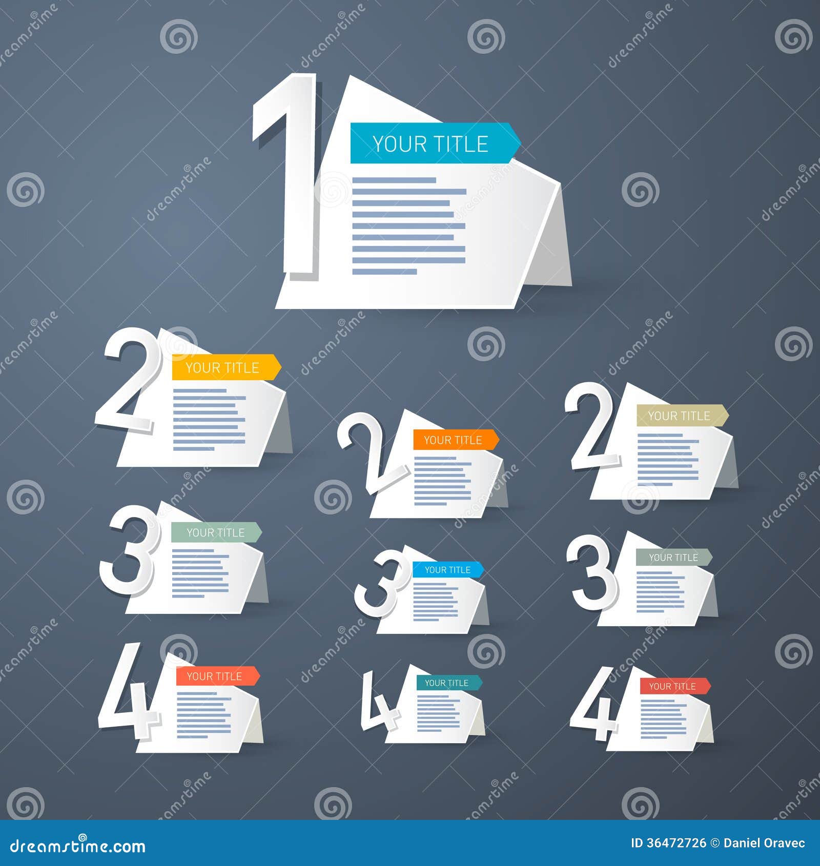 Vector Progress Steps for Tutorial Stock Vector - Illustration of ...