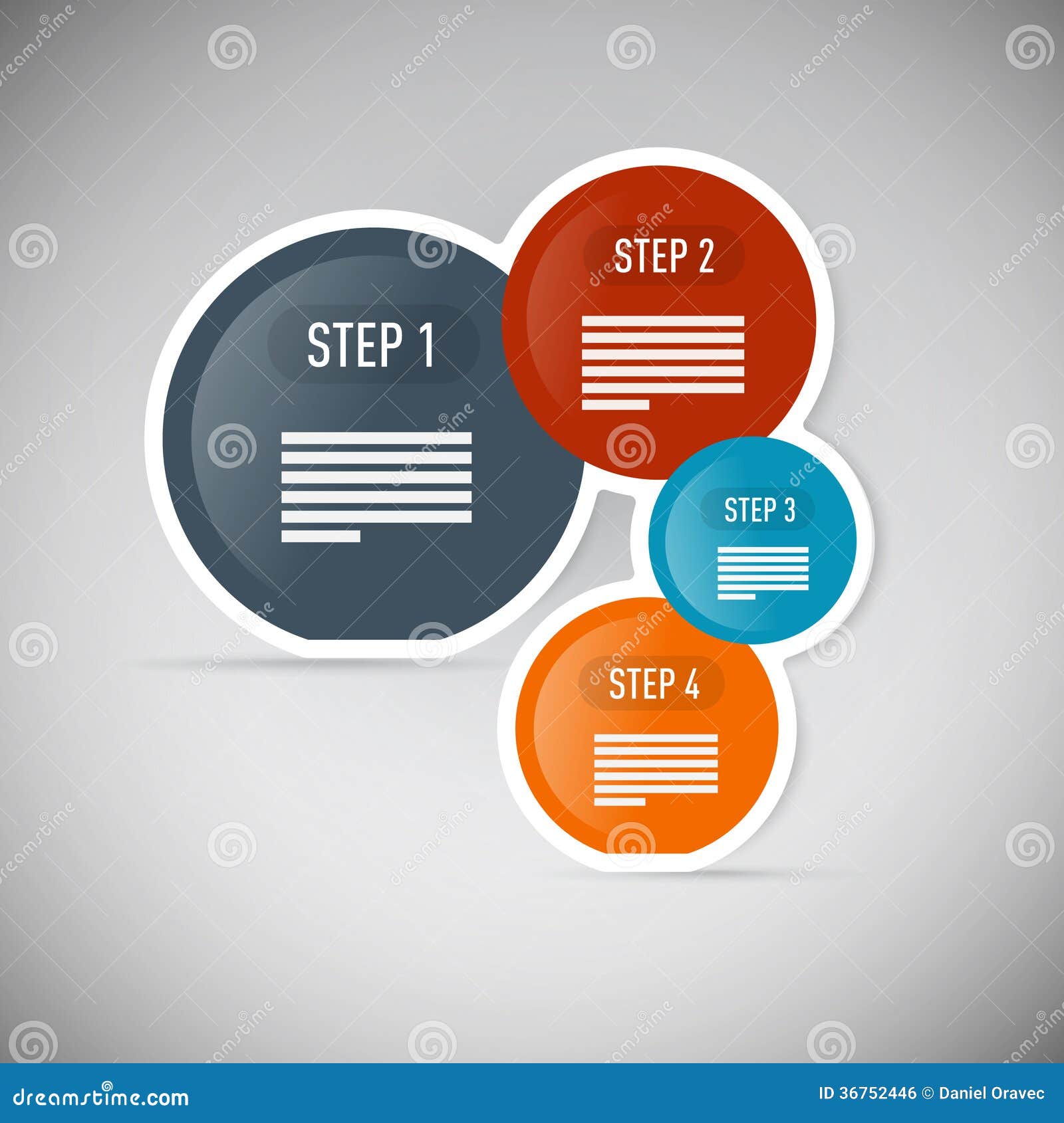 Vector Progress Steps for Tutorial, Infographics Stock Vector ...