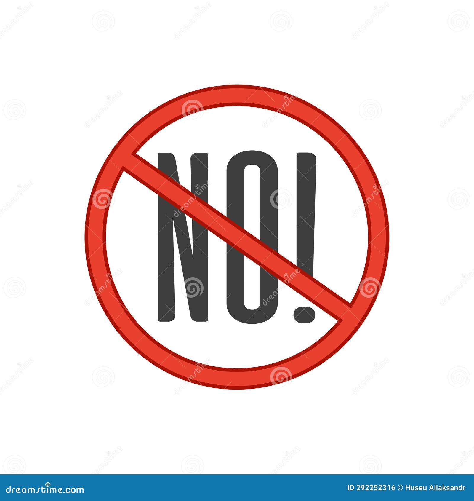 Vector prohibition sign. stock vector. Illustration of circle - 292252316