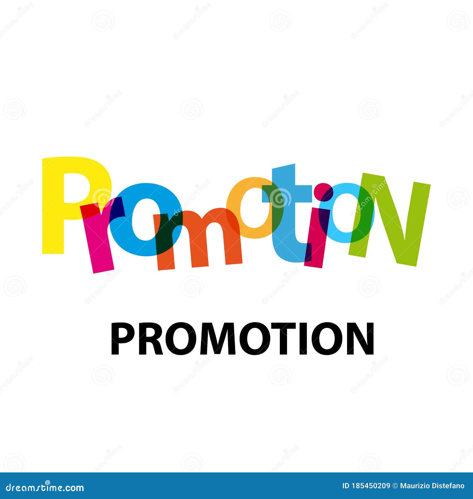 Vector Promotion.Broken Colorful Text and Word Stock Vector ...