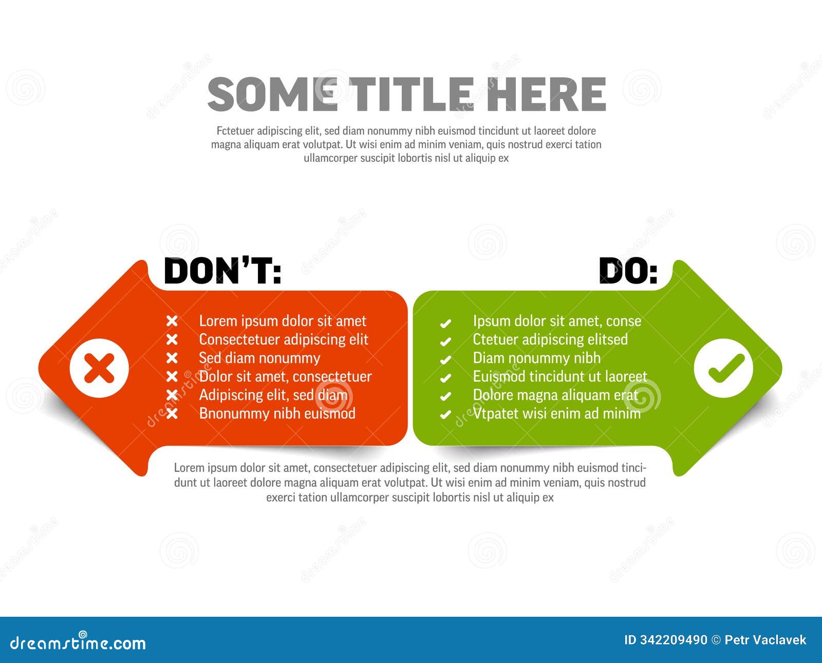 Vector Pros and Cons Do and Dont Compare Template Table Stock Vector ...