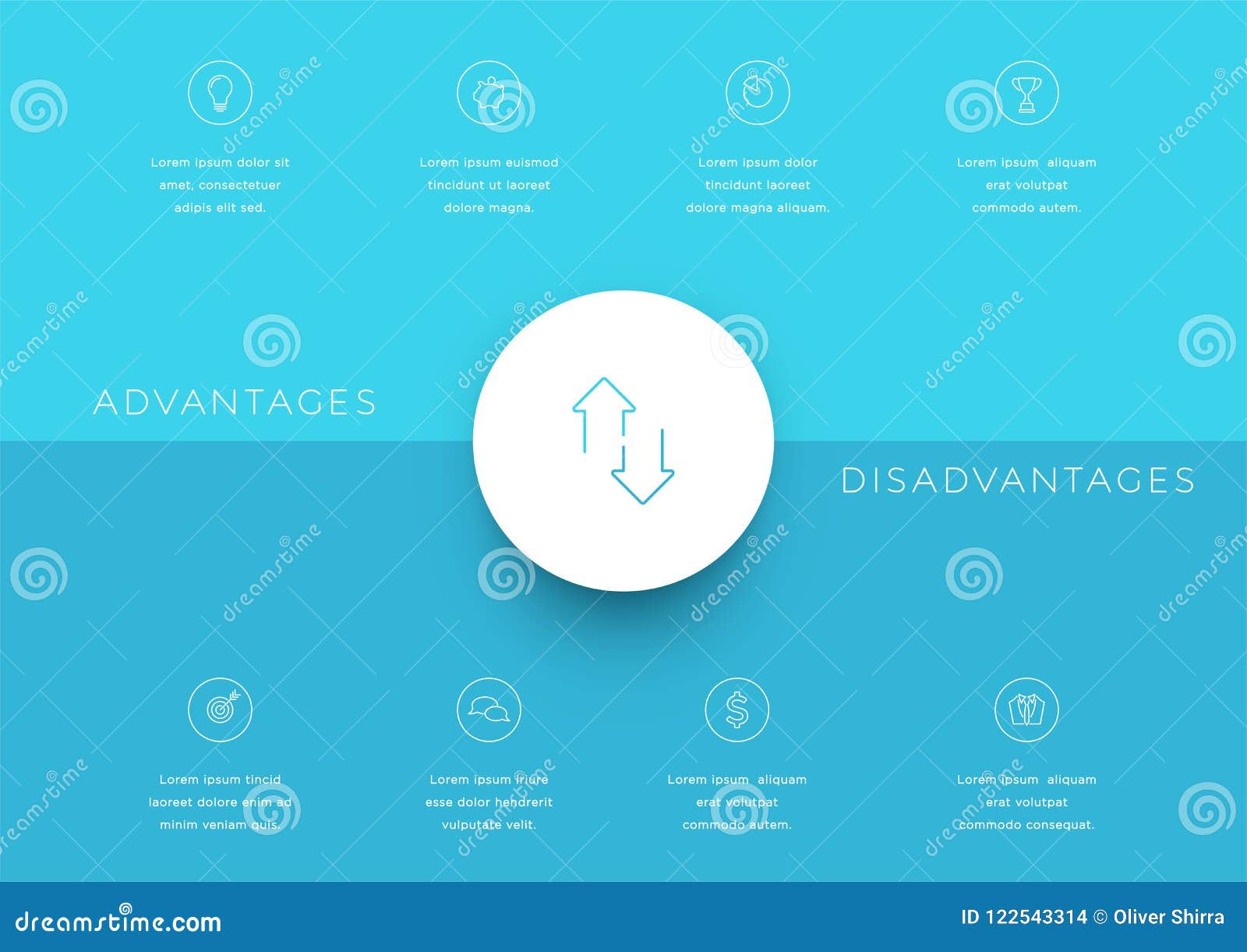 2 Step Comparison List Infographic Horizontal Stock Vector ...