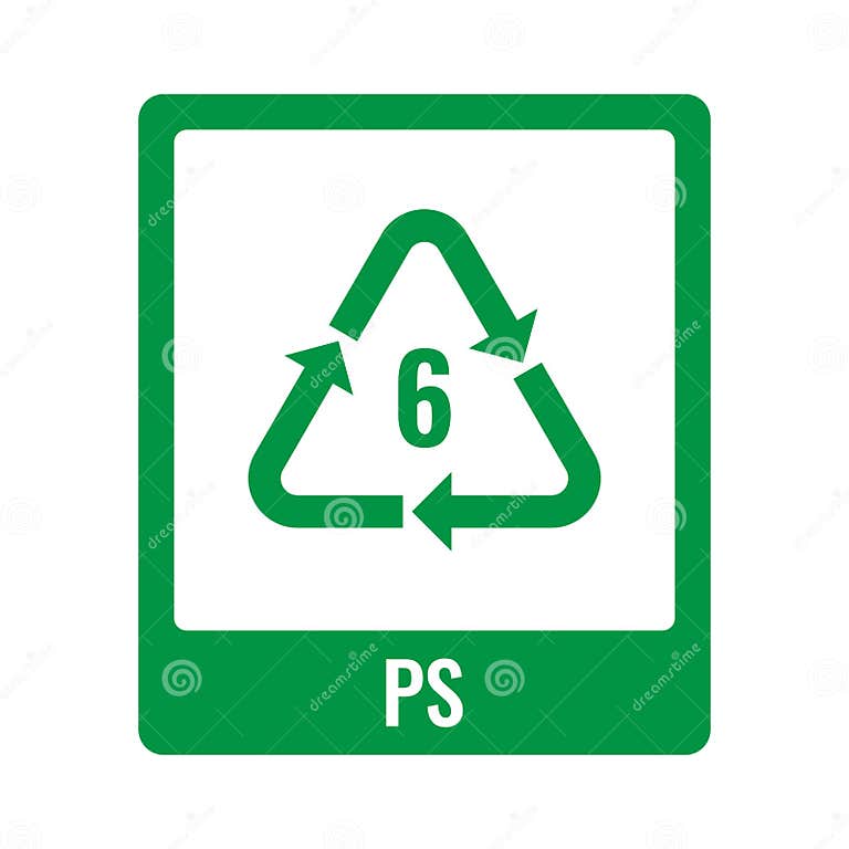 Vector PS Plastic Recycle Code Sign Stock Vector - Illustration of ...