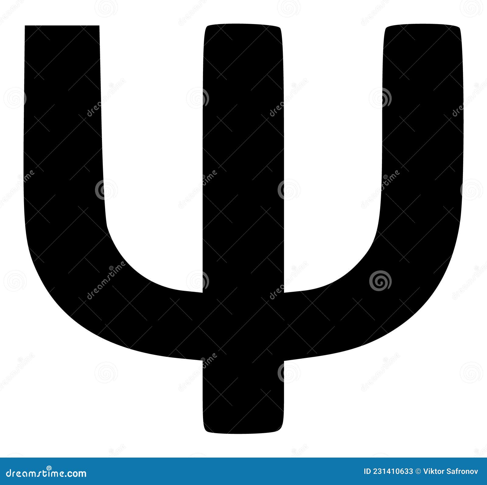 Vector Psi Greek Symbol Flat Icon Image Stock Vector - Illustration of ...