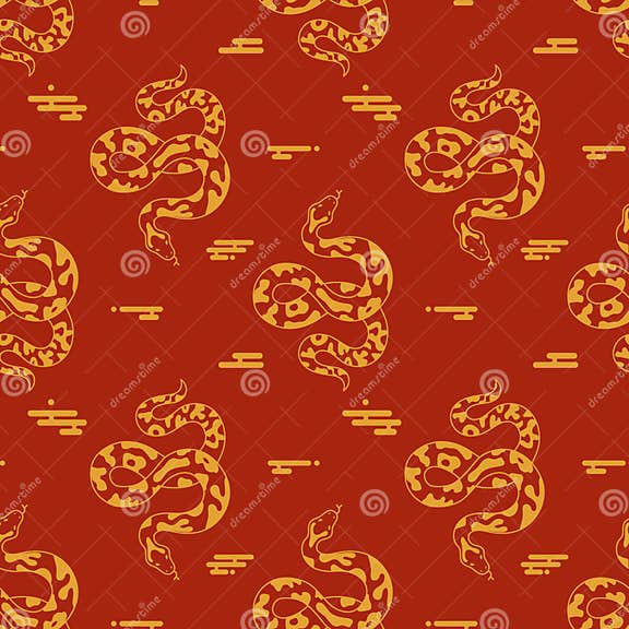Vector Psychedelic Snake Illustration, Seamless Pattern. Retro ...