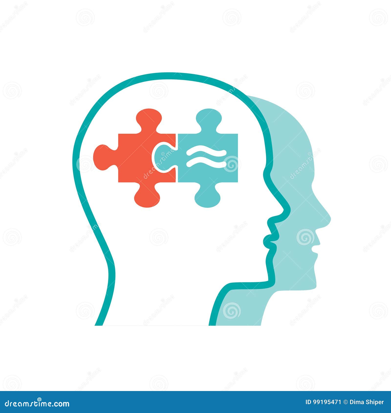 Vector Psychology icon stock vector. Illustration of human - 99195471