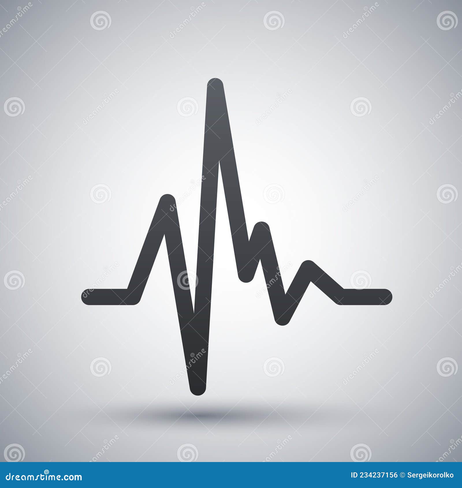 Vector Pulse Heart Rate Icon Stock Vector - Illustration of care, heart ...
