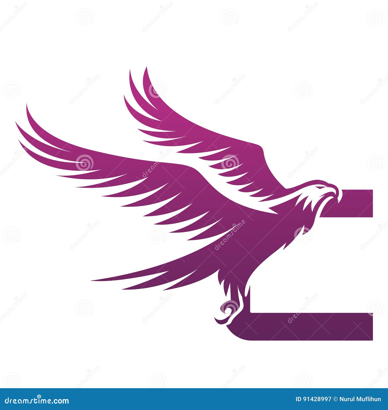 Vector Purple Brave Hawk Initial C Logo Stock Vector - Illustration of ...