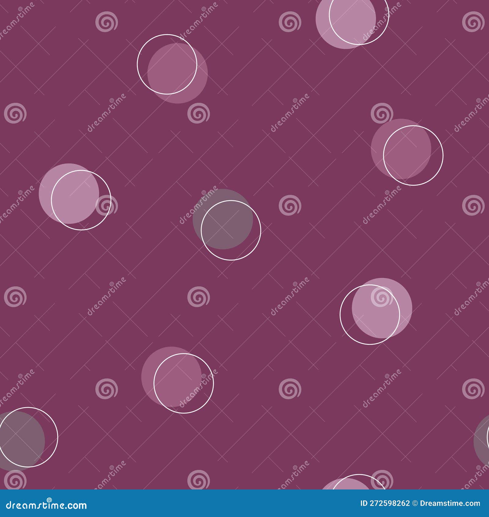 Vector Purple Circles with Silhouettes Repeating Pattern Background ...