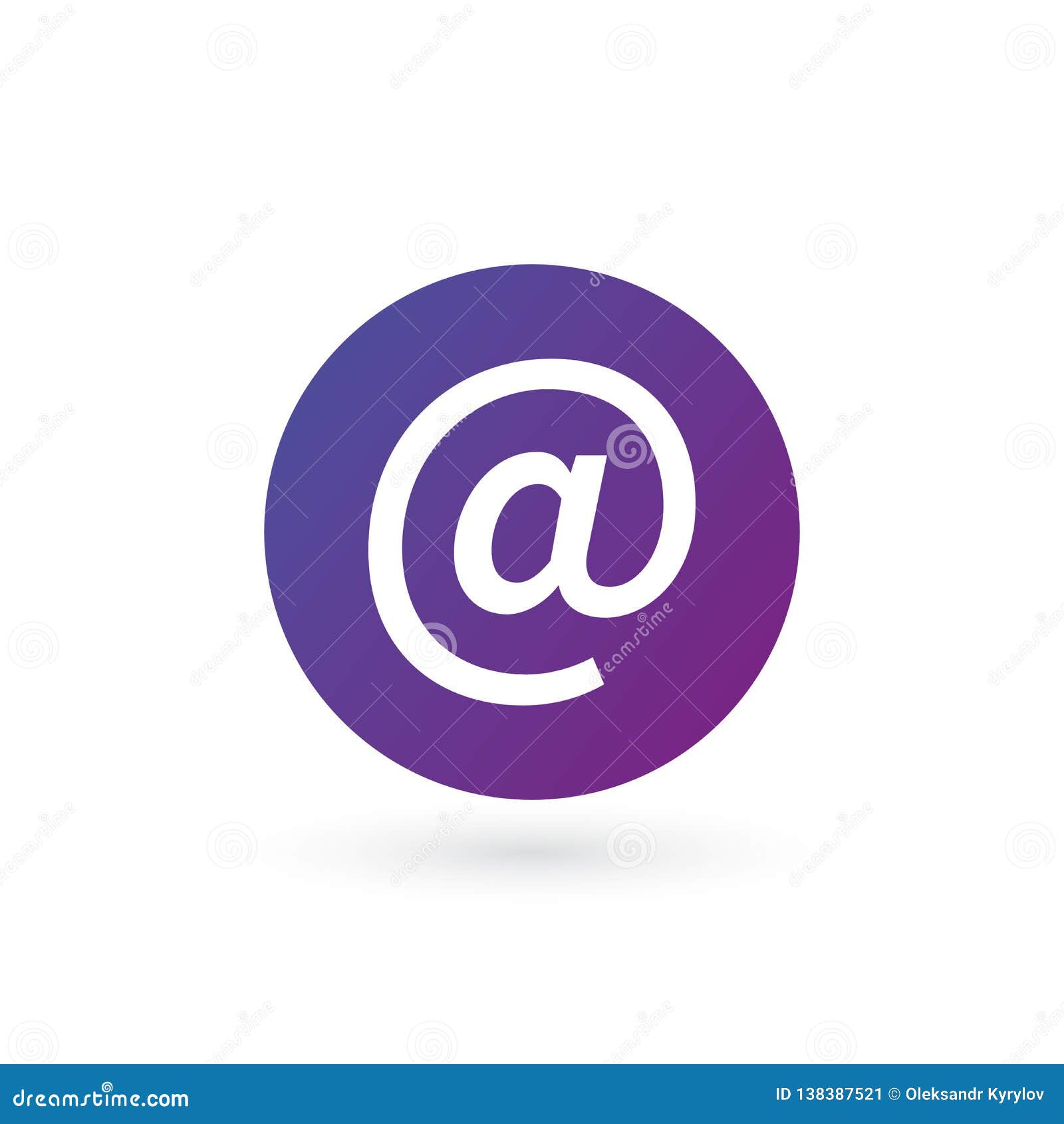 Vector Purple E-mail Internet Icon Button. Vector Illustration Isolated ...
