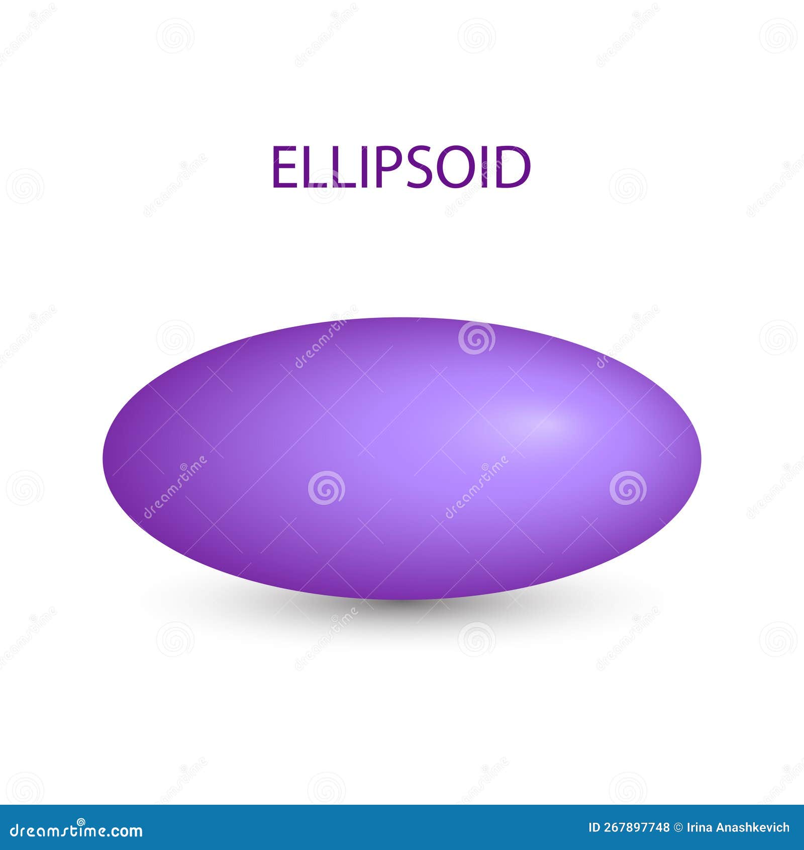 Ellipsoid With Gradients And Shadow For Game, Icon, Package Design ...