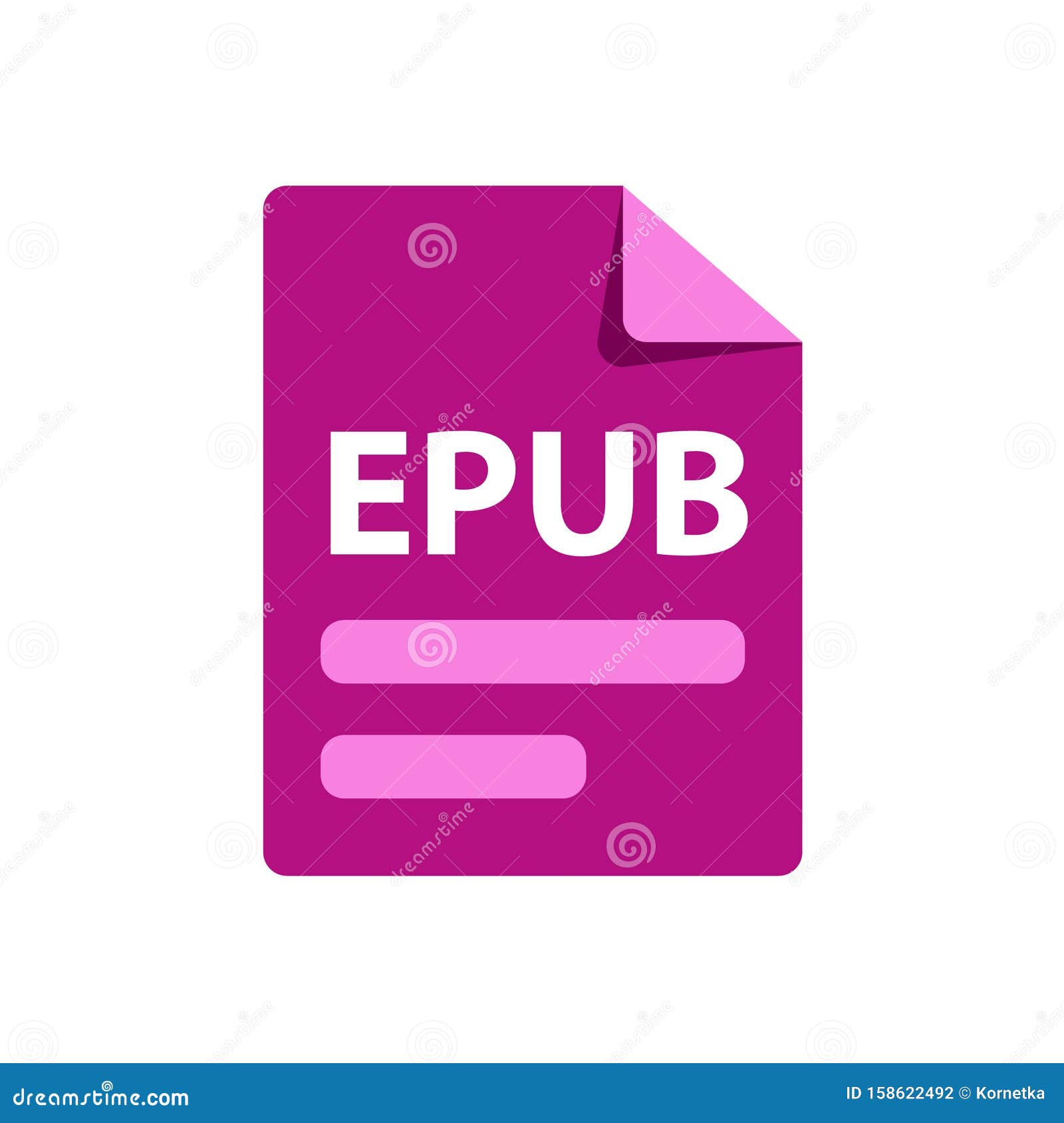 Vector Purple Icon EPUB. File Format Extensions Icon Stock Vector ...