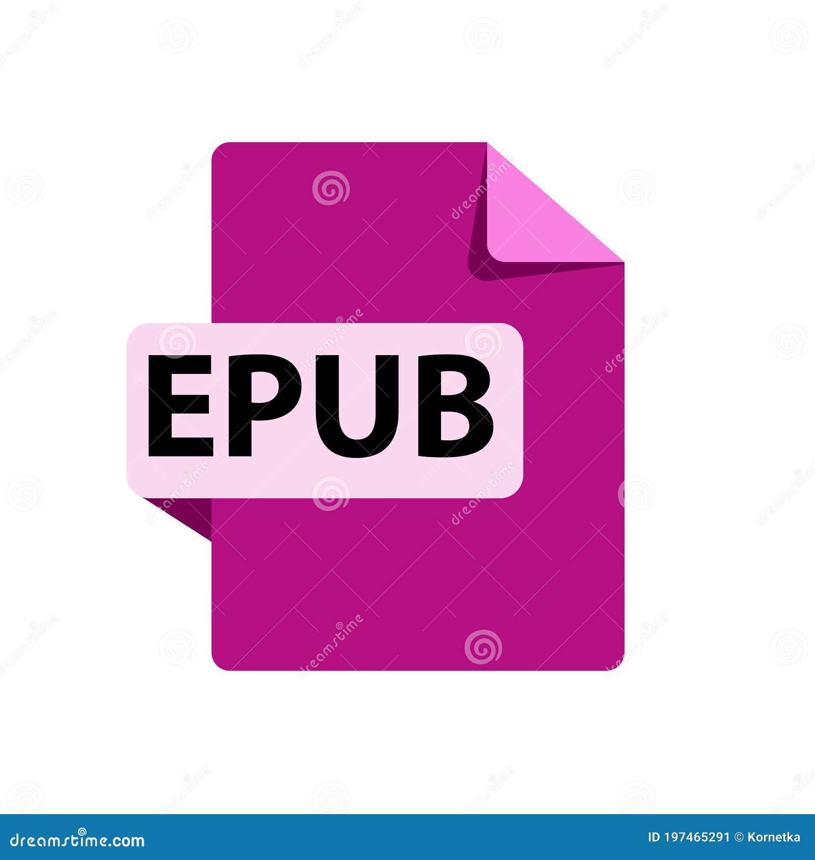 Vector Purple Icon EPUB. File Format Extensions Icon Stock Vector ...