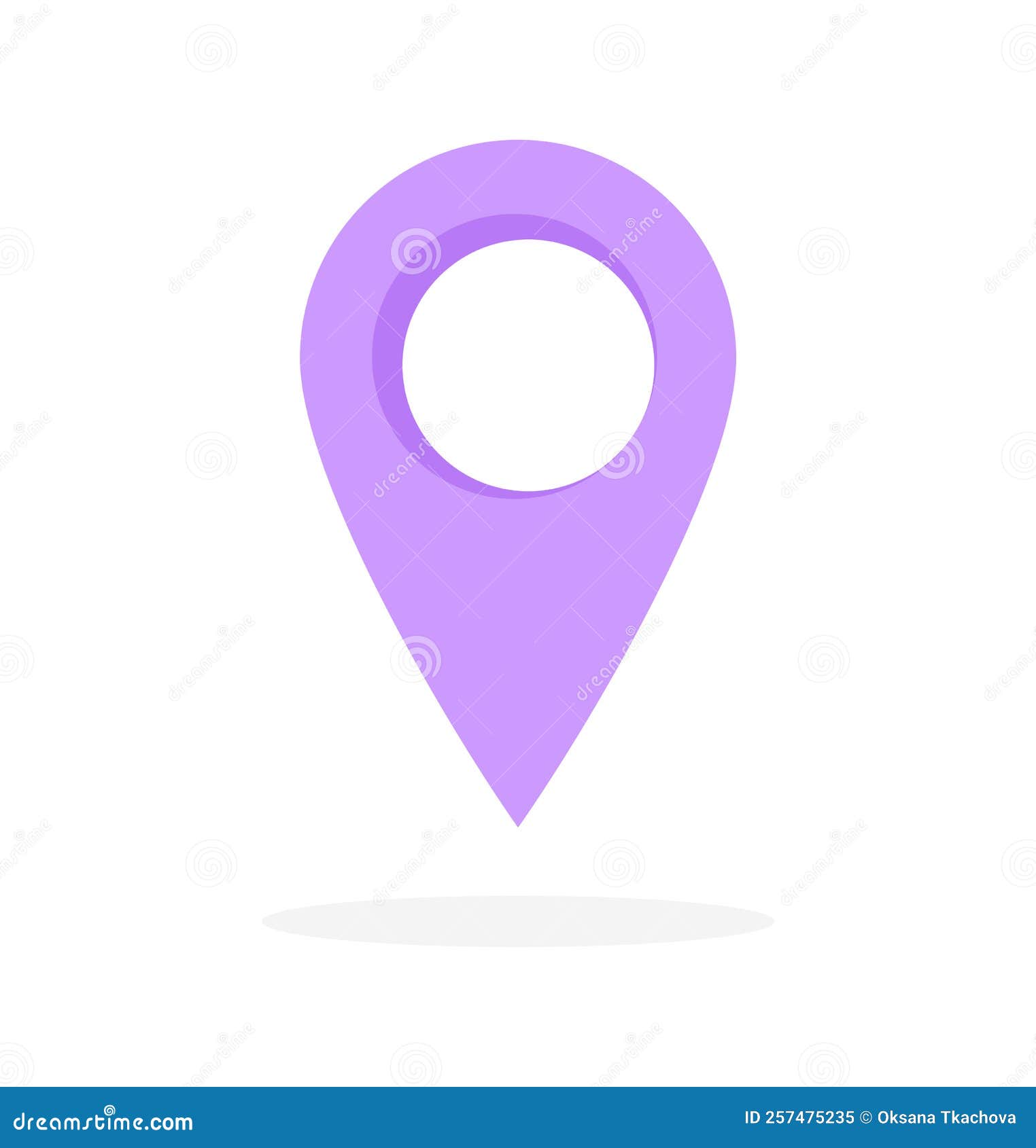 Vector Purple Location Icon in Flat Style Isolated on White Background ...