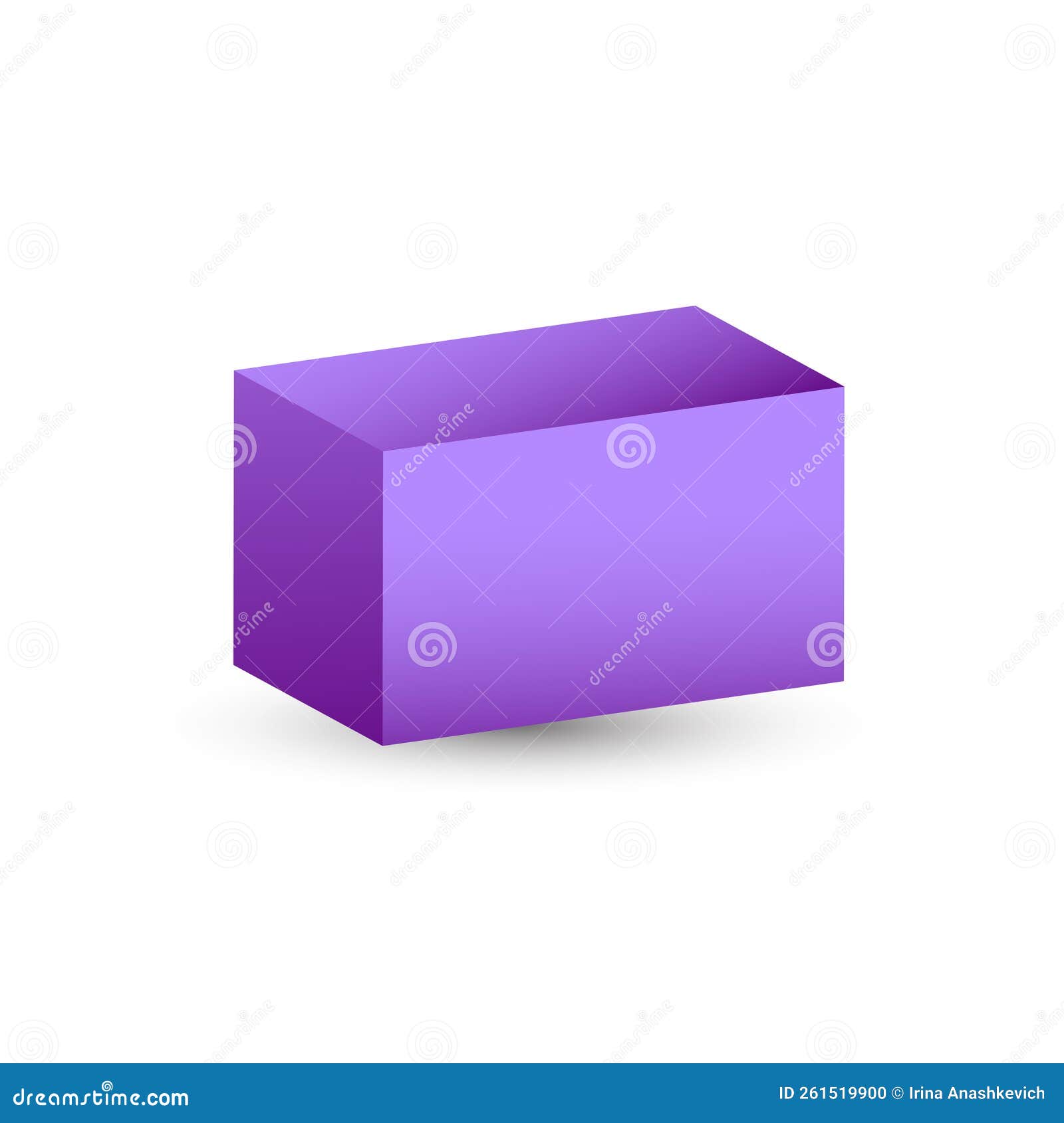 Vector Purple Parallelepiped With Gradients And Shadow For Game, Icon ...