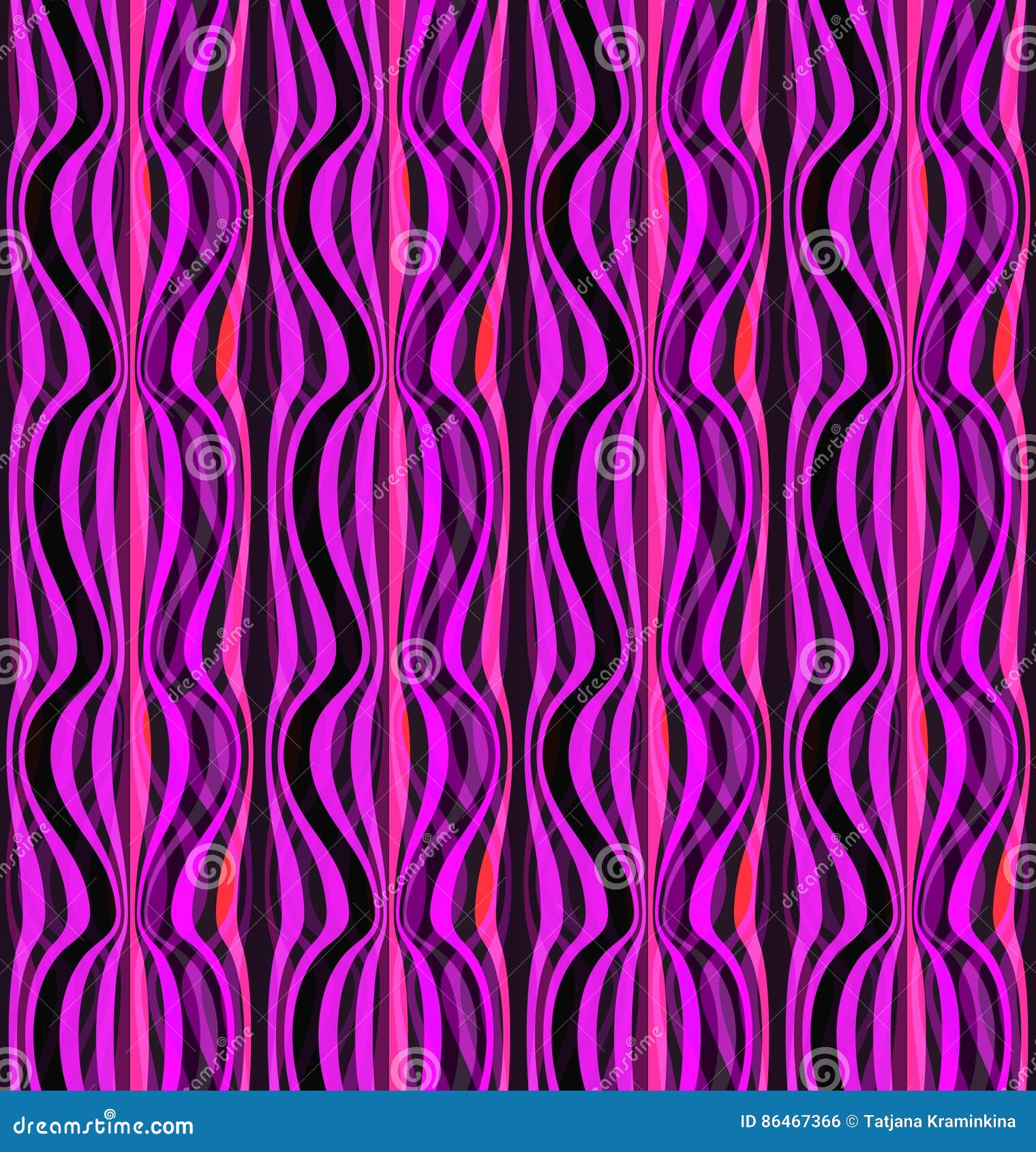 Vector Purple Seamless Pattern with Wavy Stripes. Modern Stylish ...
