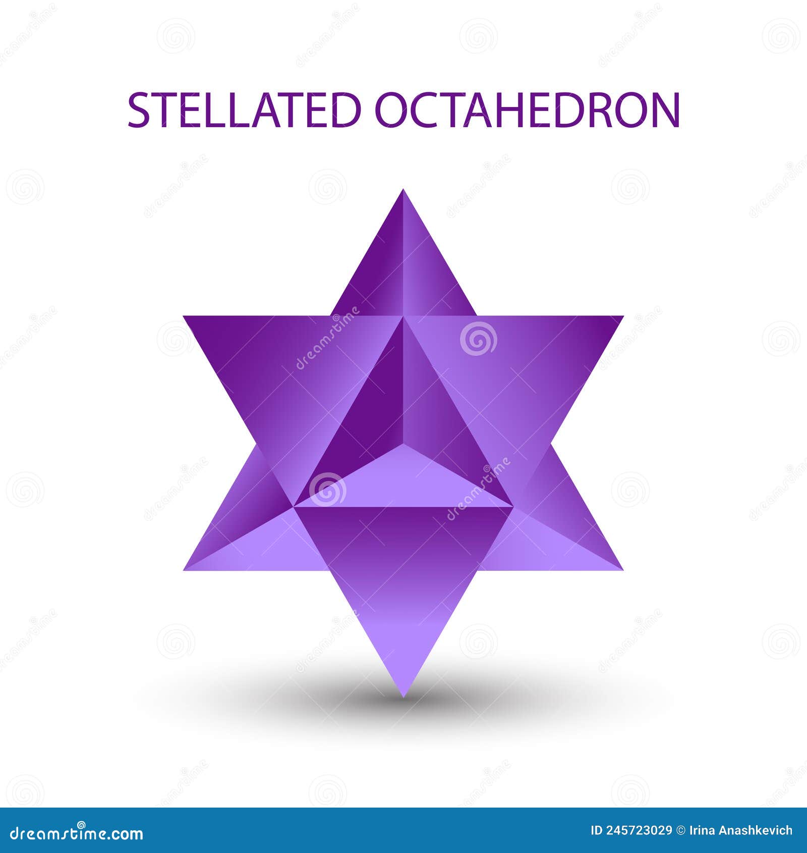 Vector Purple Stellated Octahedron, Also Called Stella Octangula, and ...
