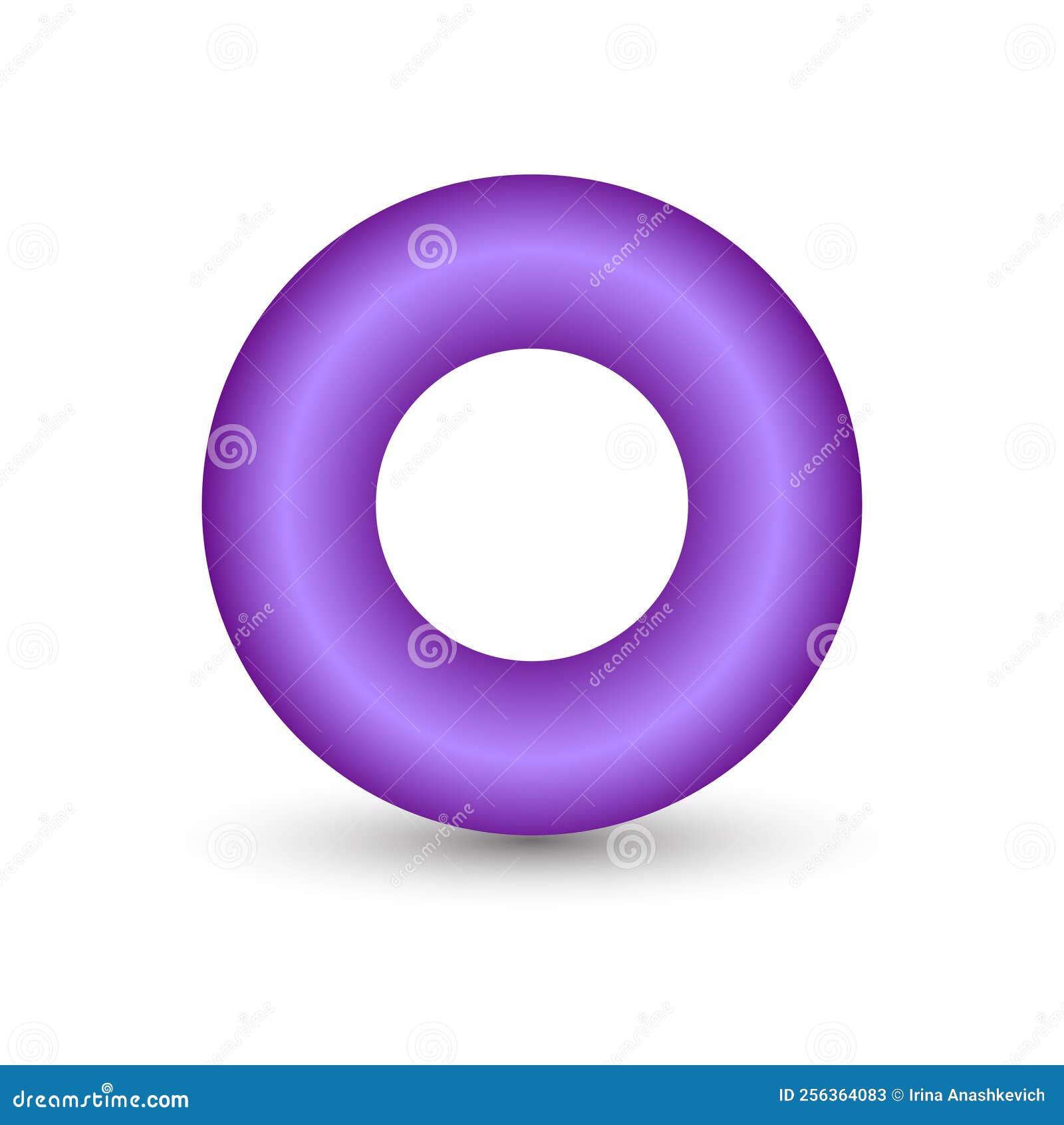 Purple Torus Basic Simple 3d Shapes Isolated On White Background ...