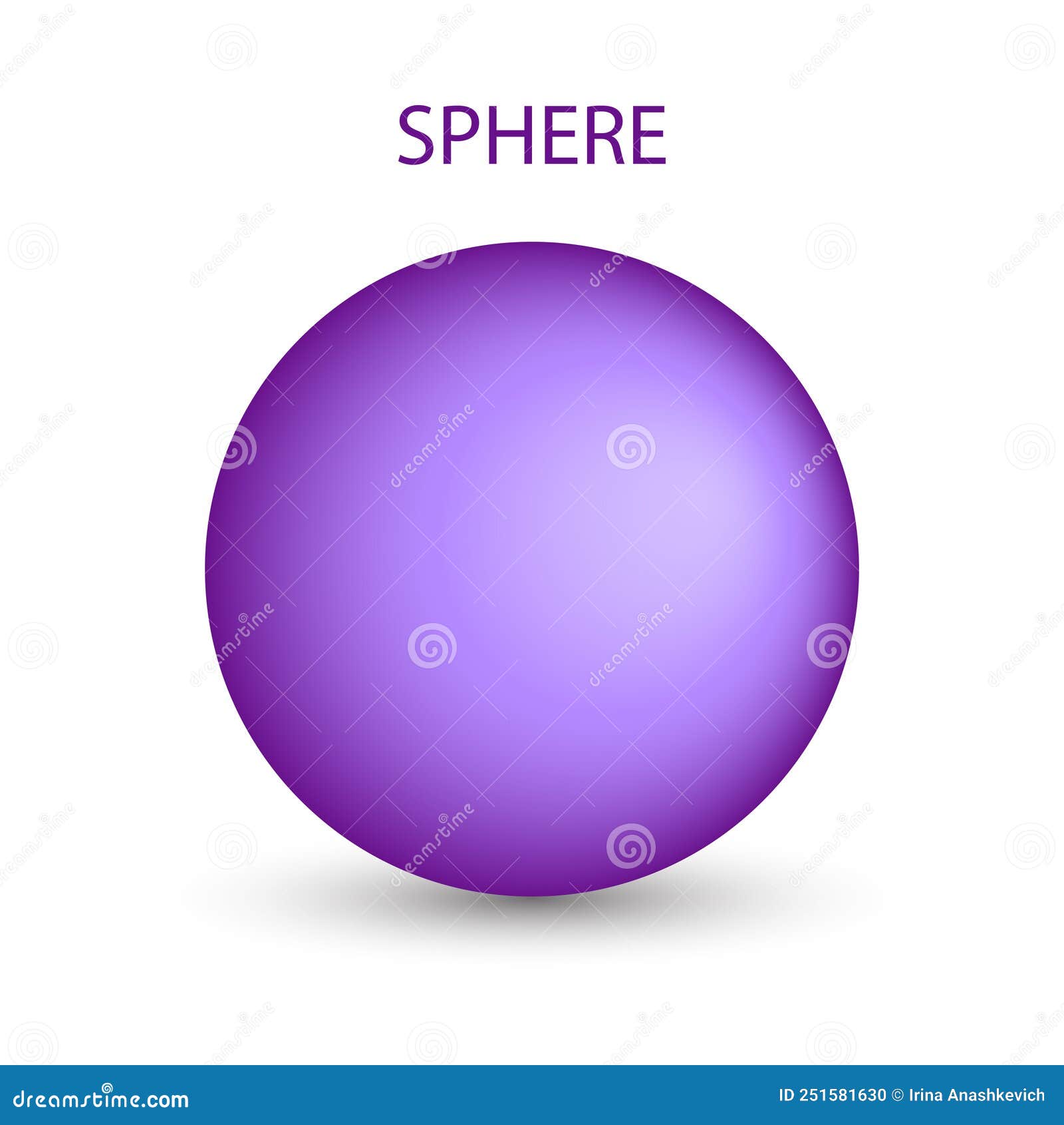 Vector Purple Sphere with Gradients and Shadow for Game, Icon, Package ...