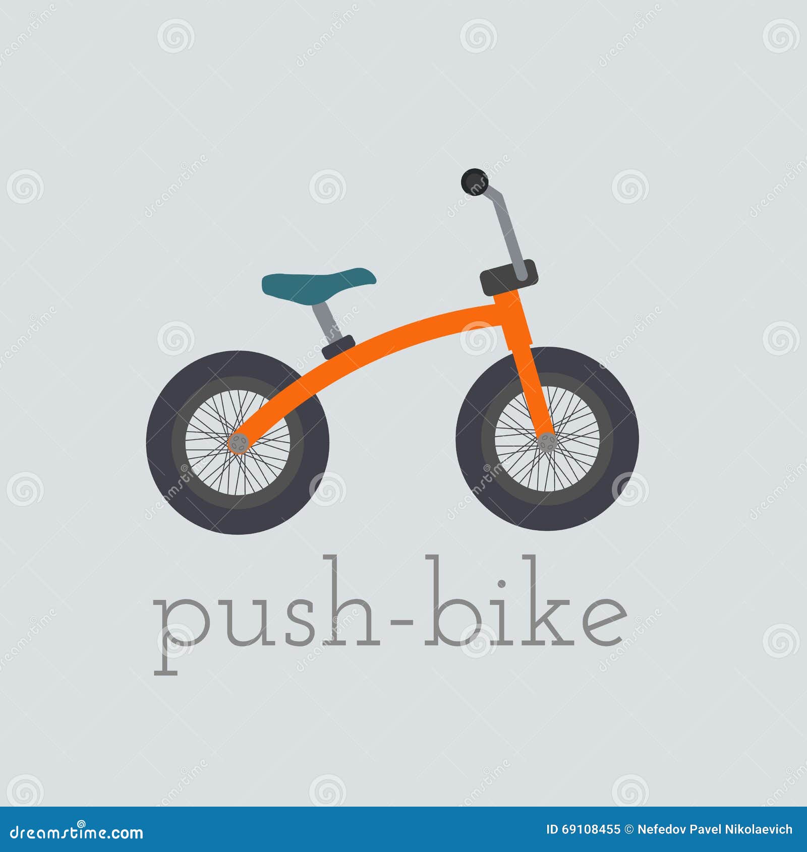 Vector Push-bike Illustration Stock Illustration - Illustration of ...