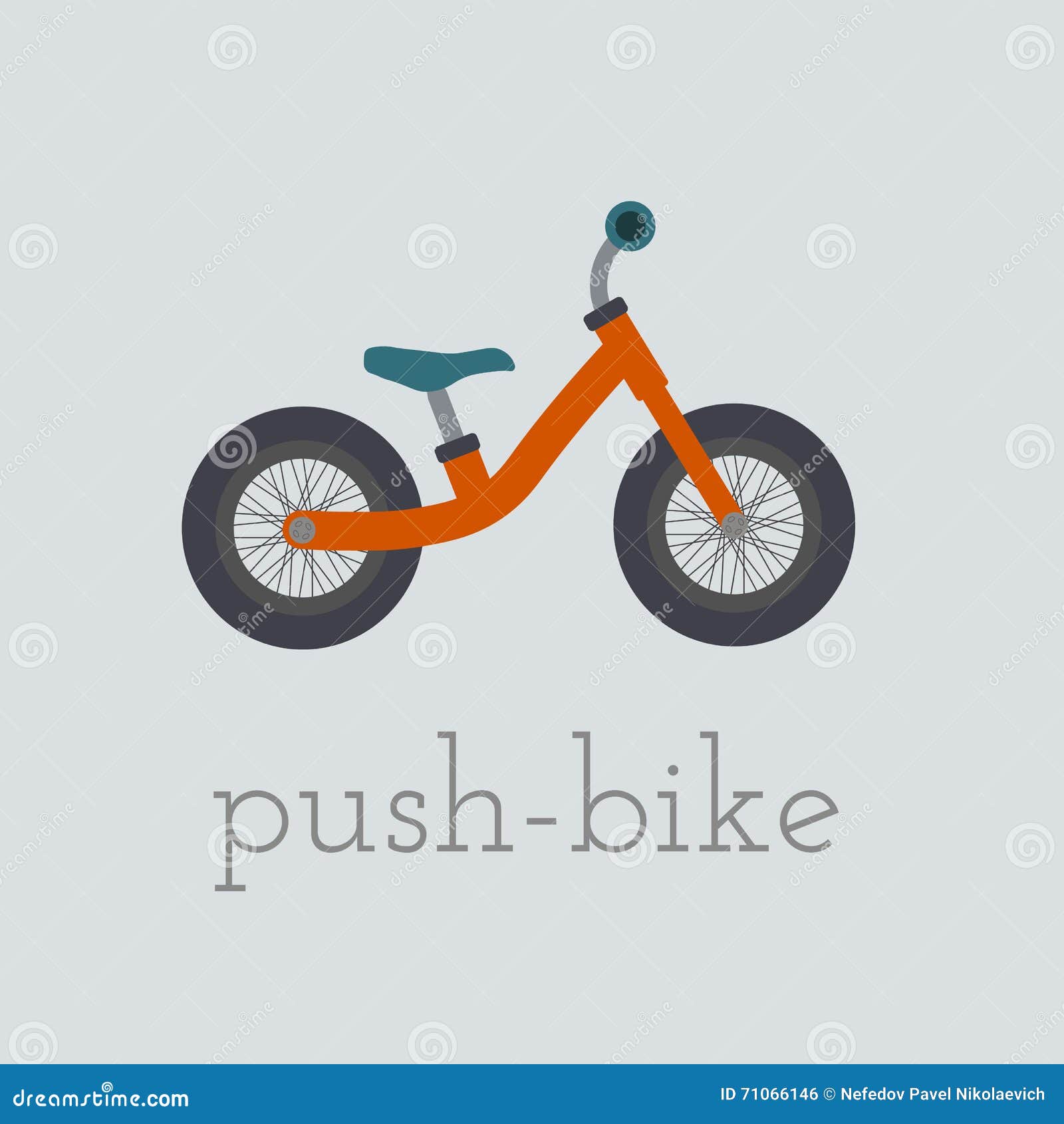 Vector Push-bike Illustration. Stock Vector - Illustration of activity ...