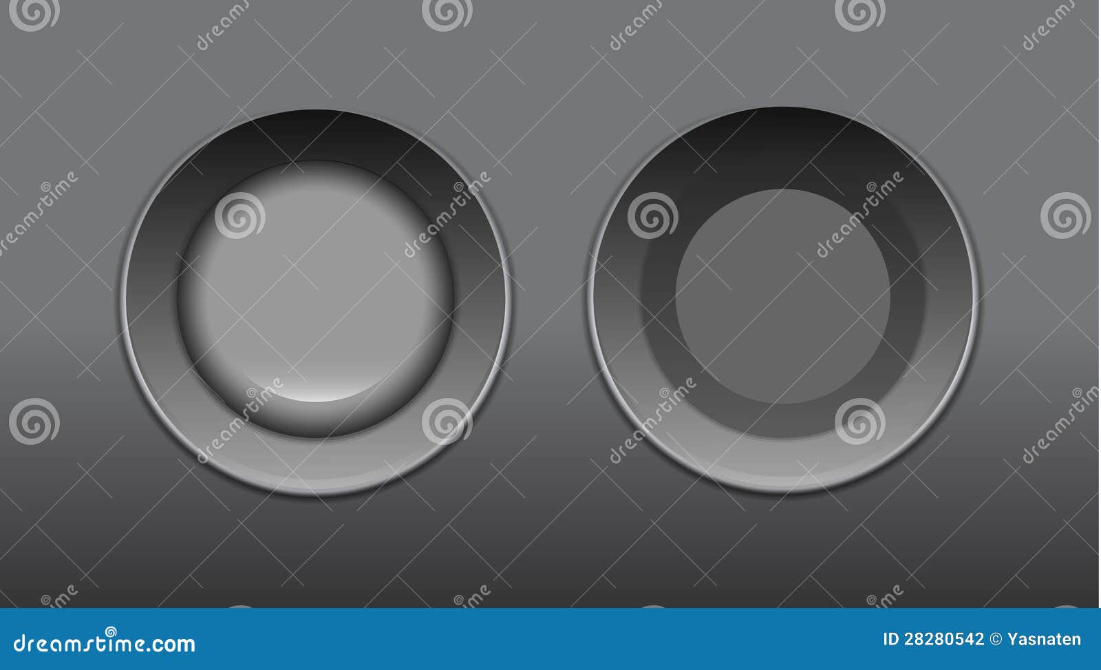Vector push buttons stock illustration. Illustration of chrome - 28280542
