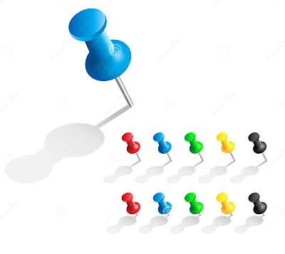 Vector push pin collection stock vector. Illustration of bulletin ...