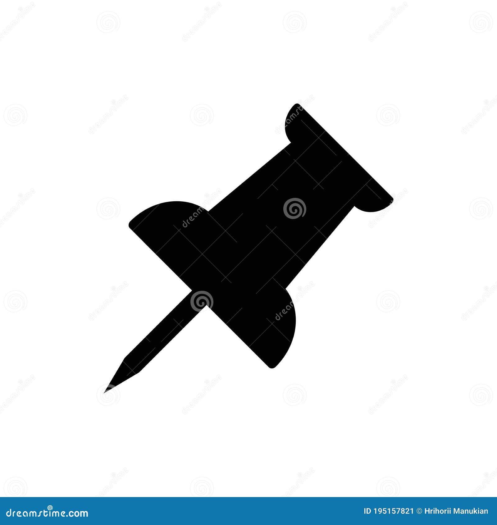 Vector Push Pin Icon, Pushpin Icon. Push Pin Vector Illustration for ...