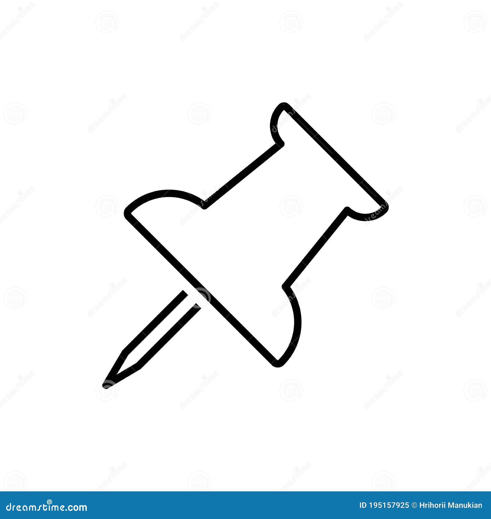 Vector Push Pin Icon, Pushpin Icon. Push Pin Vector Illustration for ...