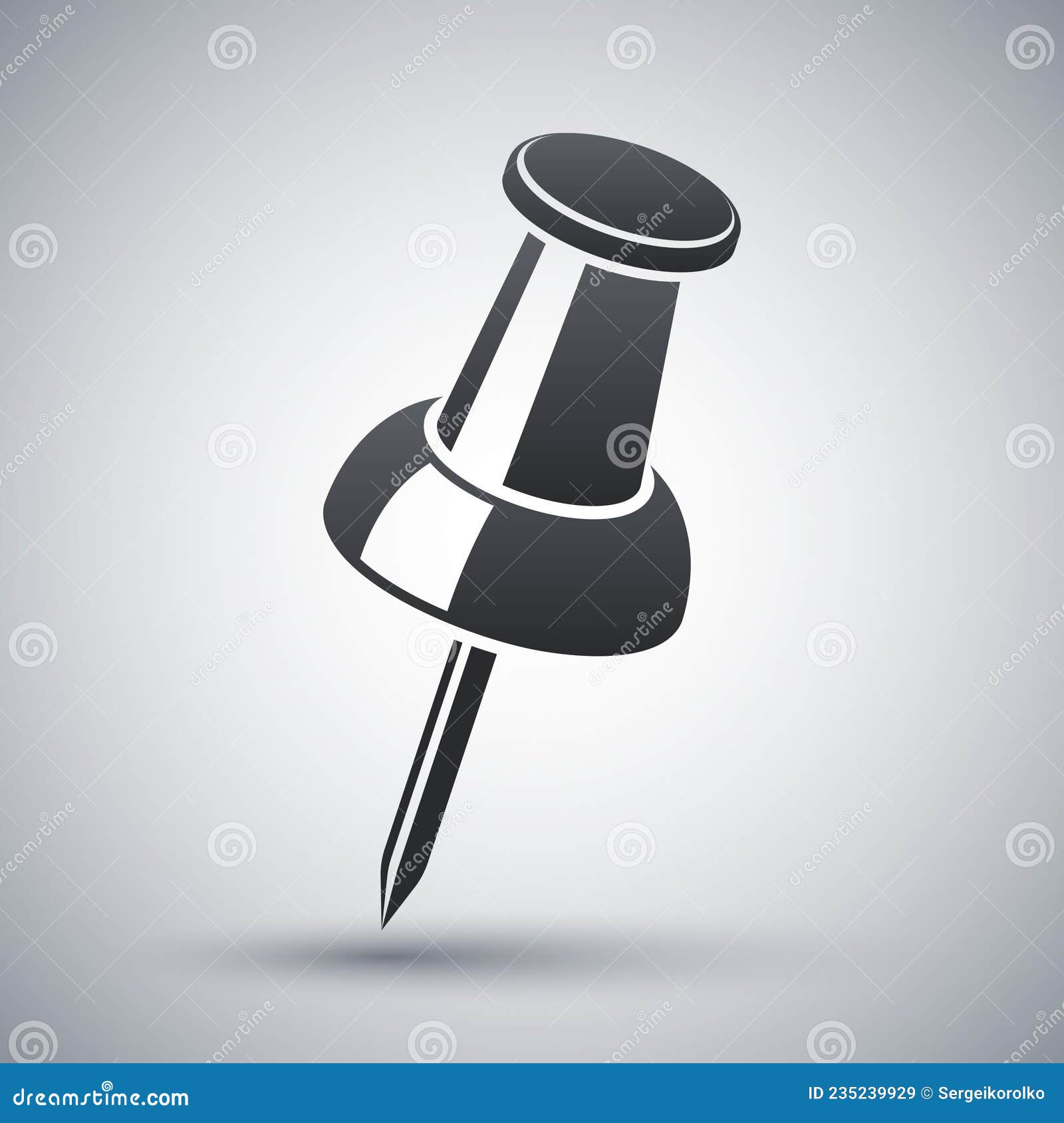 Vector pushpin icon stock vector. Illustration of push - 235239929