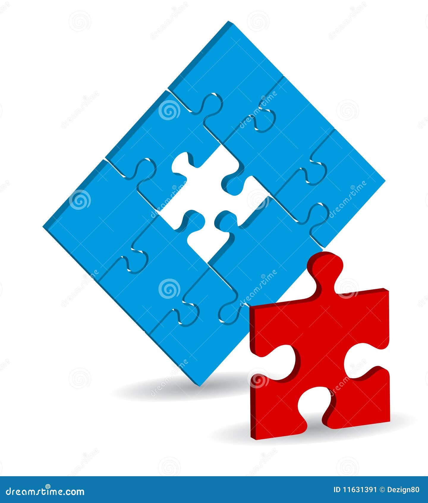 Vector puzzle stock vector. Illustration of group, strategy - 11631391