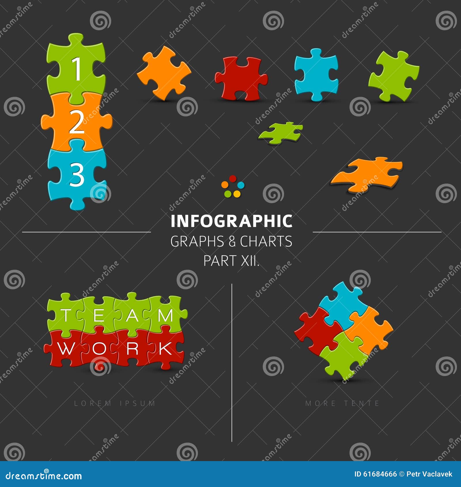 Vector Puzzle Elements for Your Infographics Stock Vector ...