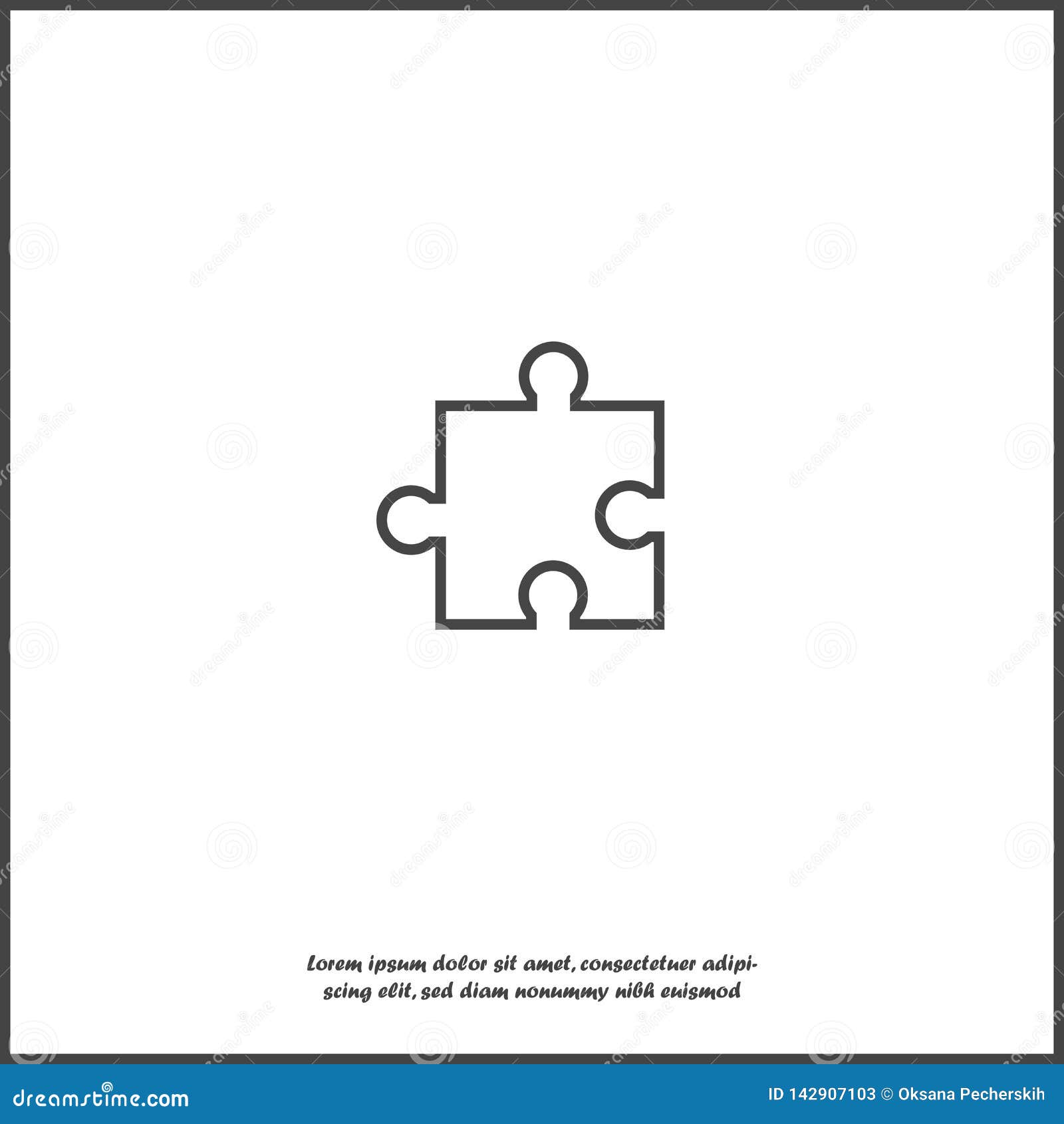 Vector Puzzle Icon on White Isolated Background Stock Vector ...