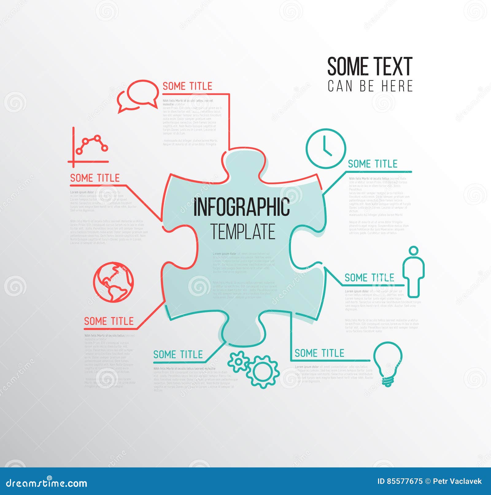 Vector Puzzle Infographic Report Template Stock Vector - Illustration ...