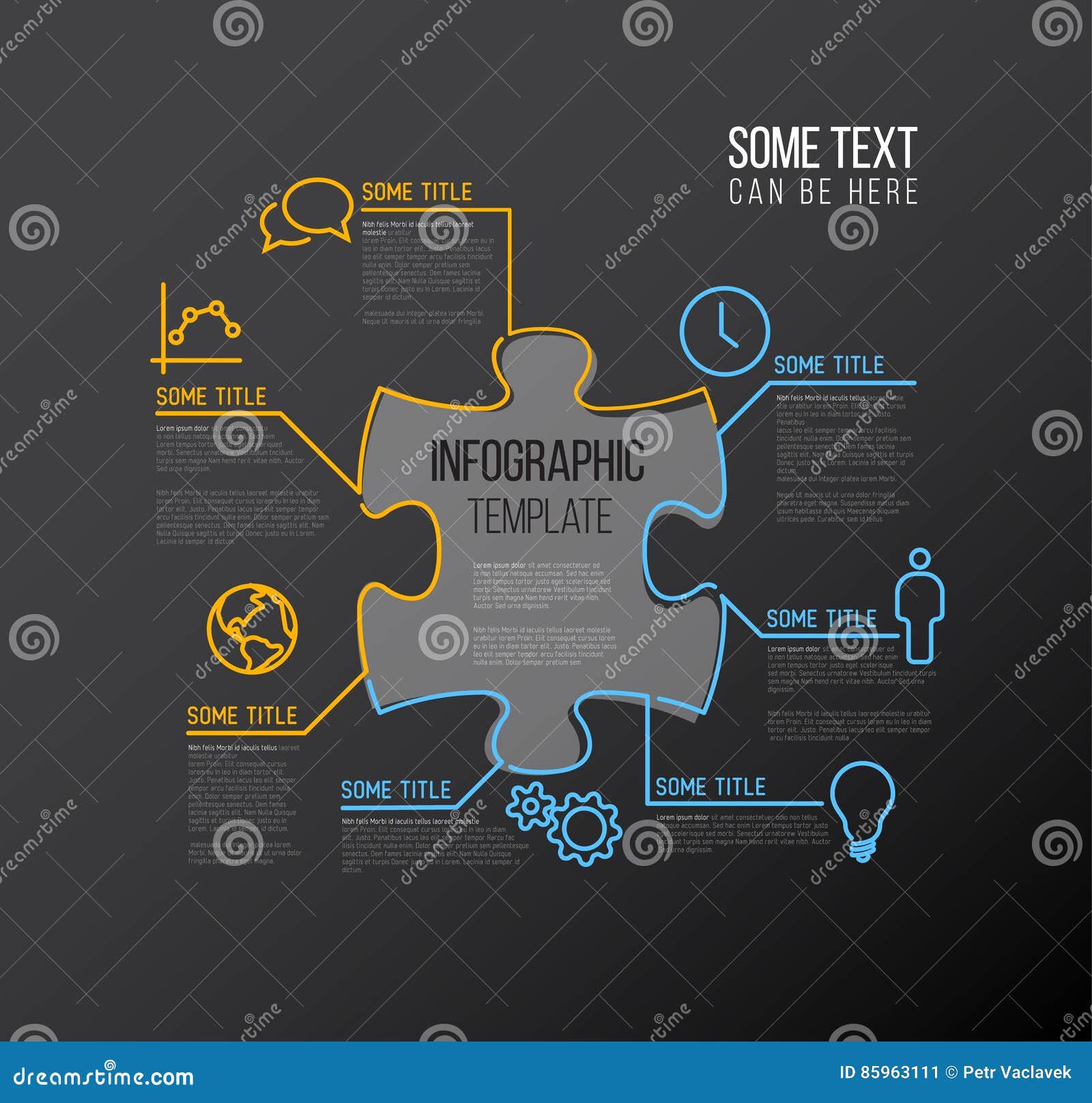 Vector Puzzle Infographic Report Template Stock Vector - Illustration ...