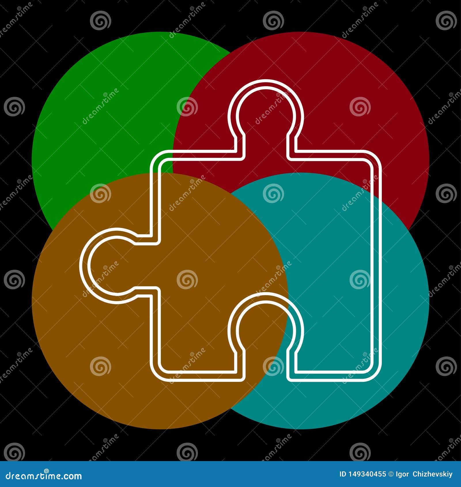Vector Puzzle Piece Illustration - Jigsaw Stock Vector - Illustration ...