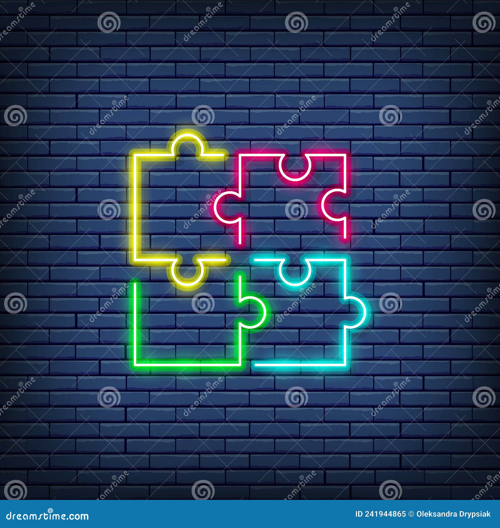 Vector Puzzle, Simple Solutions, Compatibility, Solving Problem Neon ...