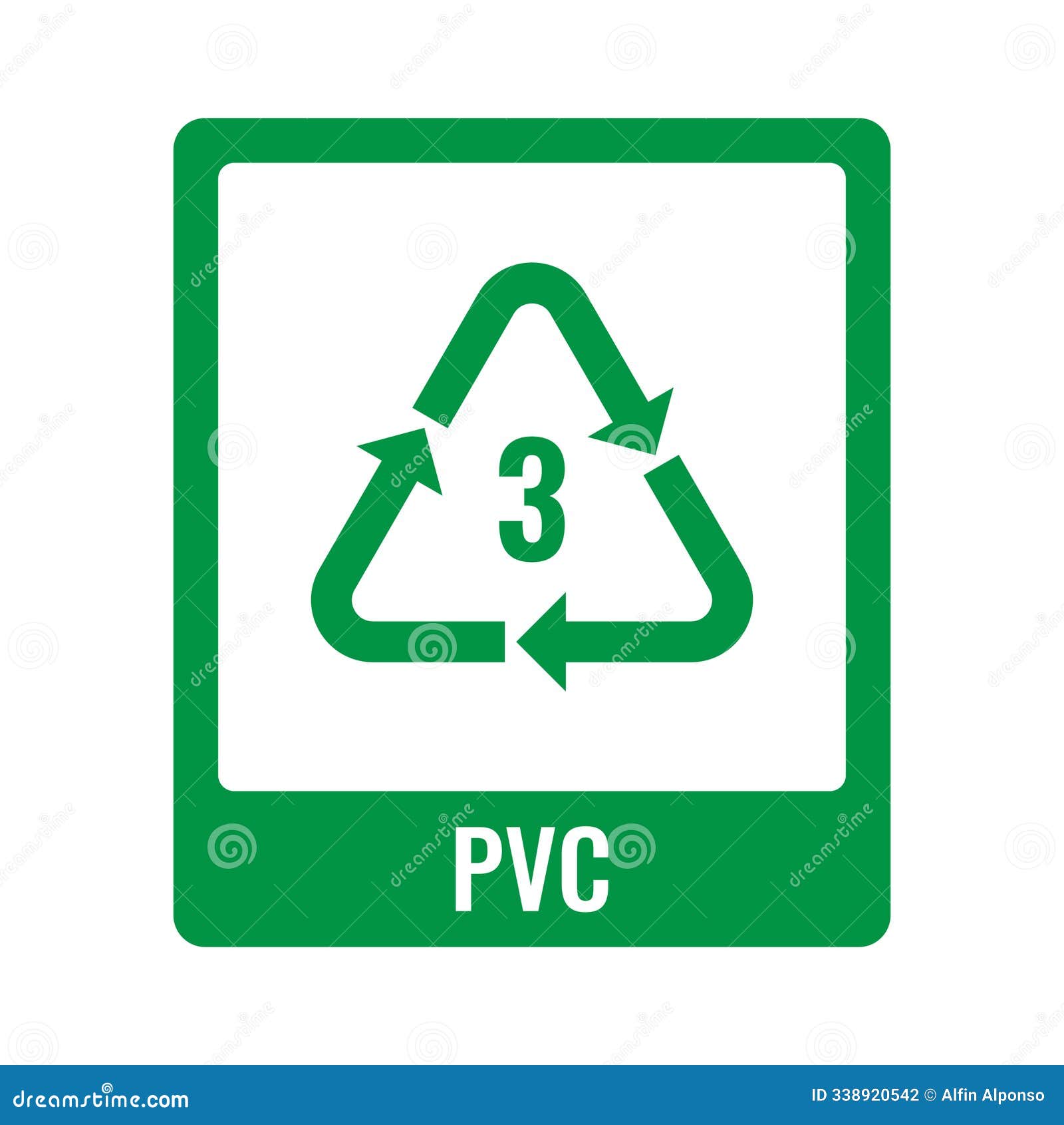 Vector PVC Plastic Recycle Code Sign Stock Vector - Illustration of ...