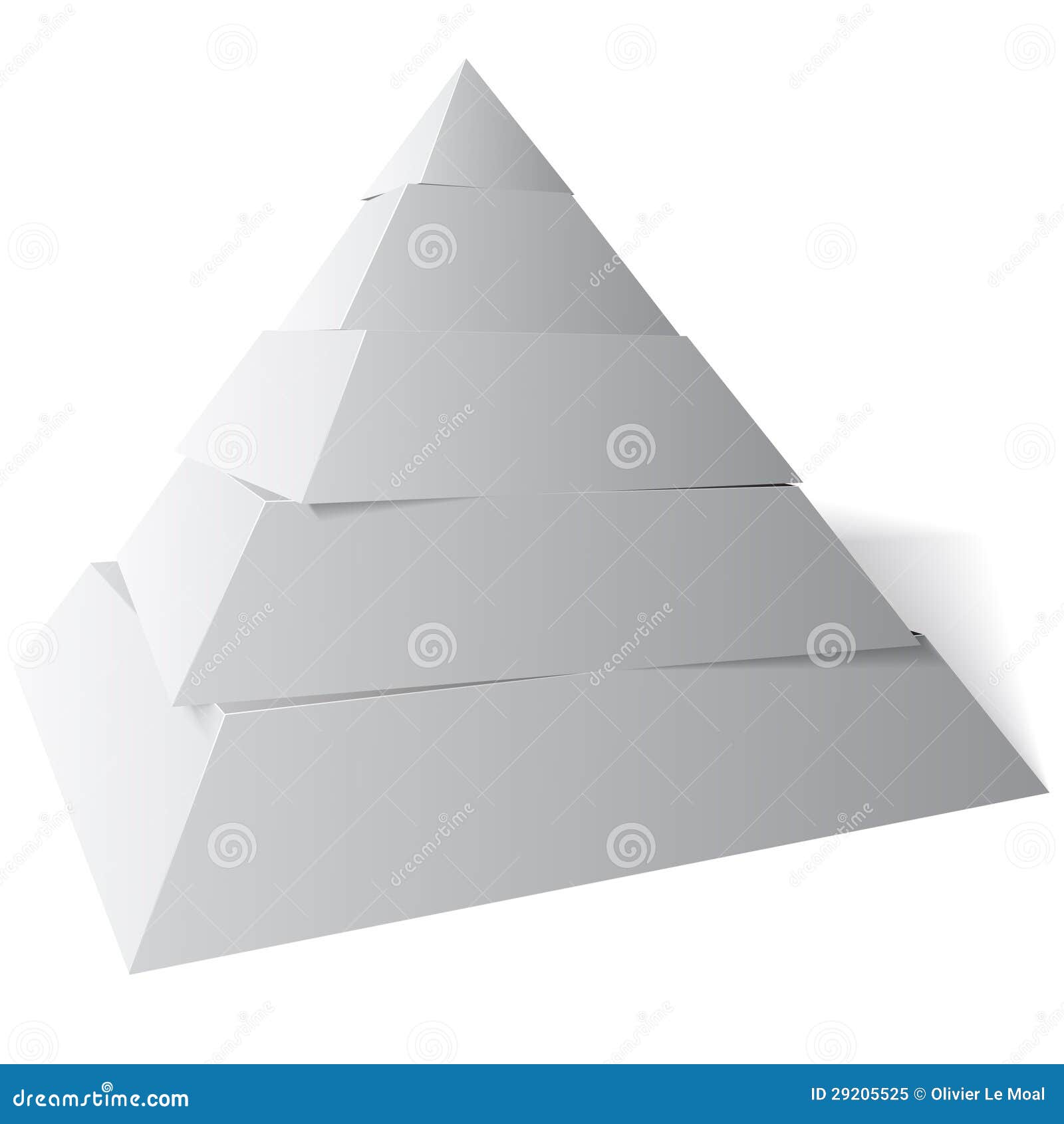 Vector Pyramid Five Levels, 3d Illustration Stock Vector - Illustration ...