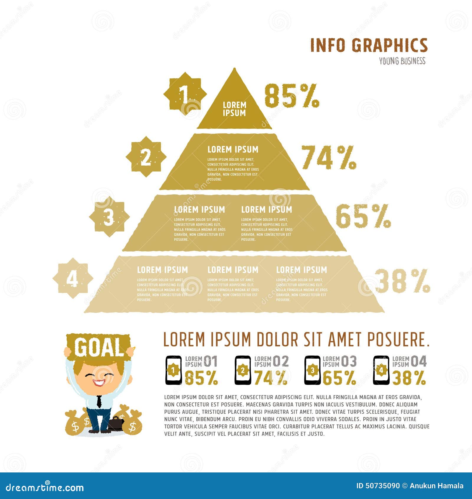 Vector Pyramid Square Infographic, Chart Diagram, Square Chart ...