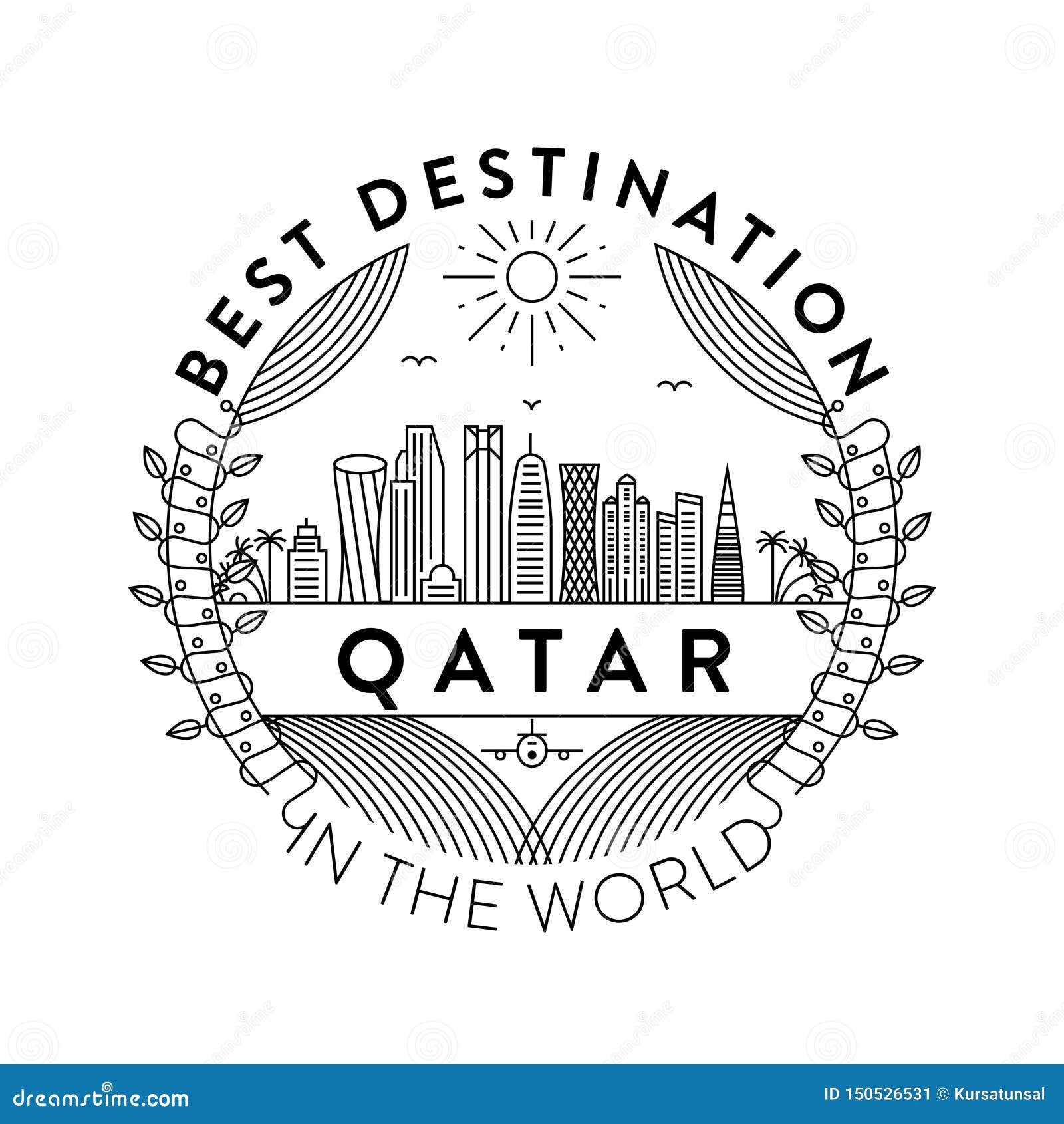 Vector Map Of Qatar. High Detailed Country Map With Division, Cities ...
