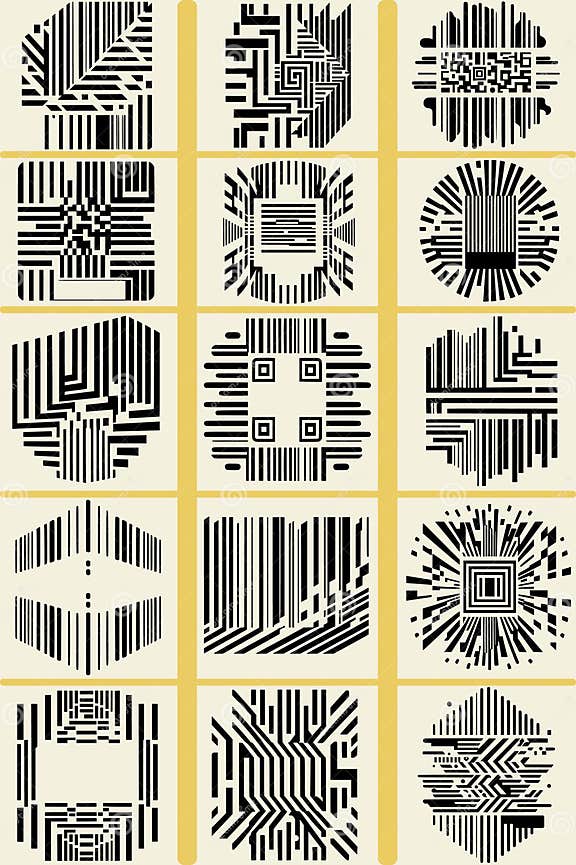 Vector QR Code and Barcode Mega-Set (15 Works). Ornamental QR Code and ...
