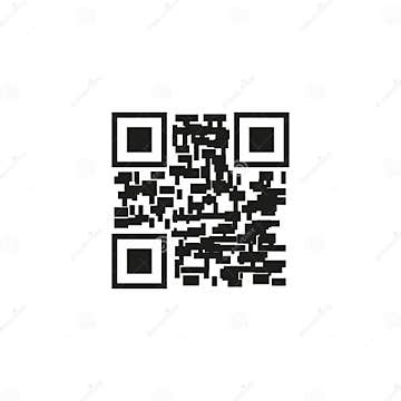 Vector QR Code Isolated on White Background, Black Lines, Code Scan ...