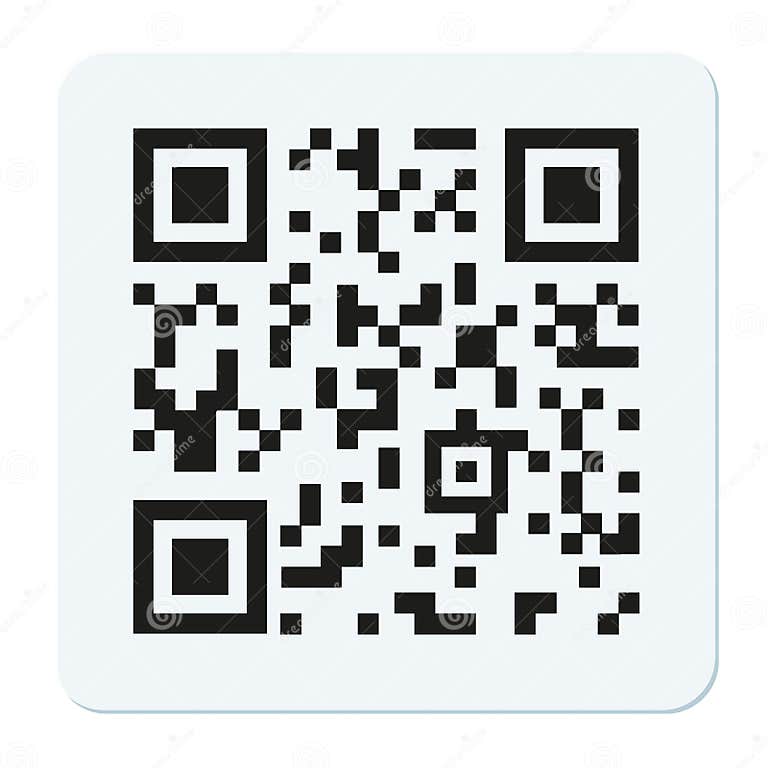 Vector Qr Code Isolated on White Stock Vector - Illustration of ...