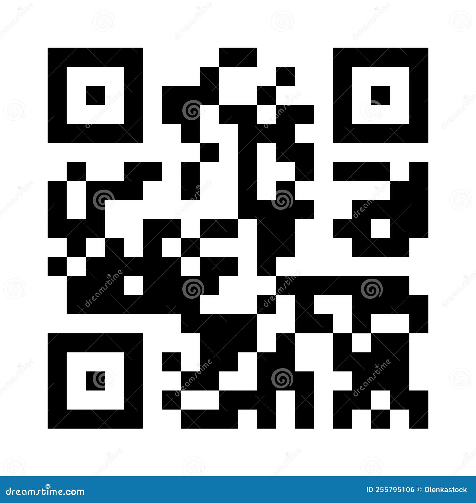 Vector QR code stock vector. Illustration of button - 255795106