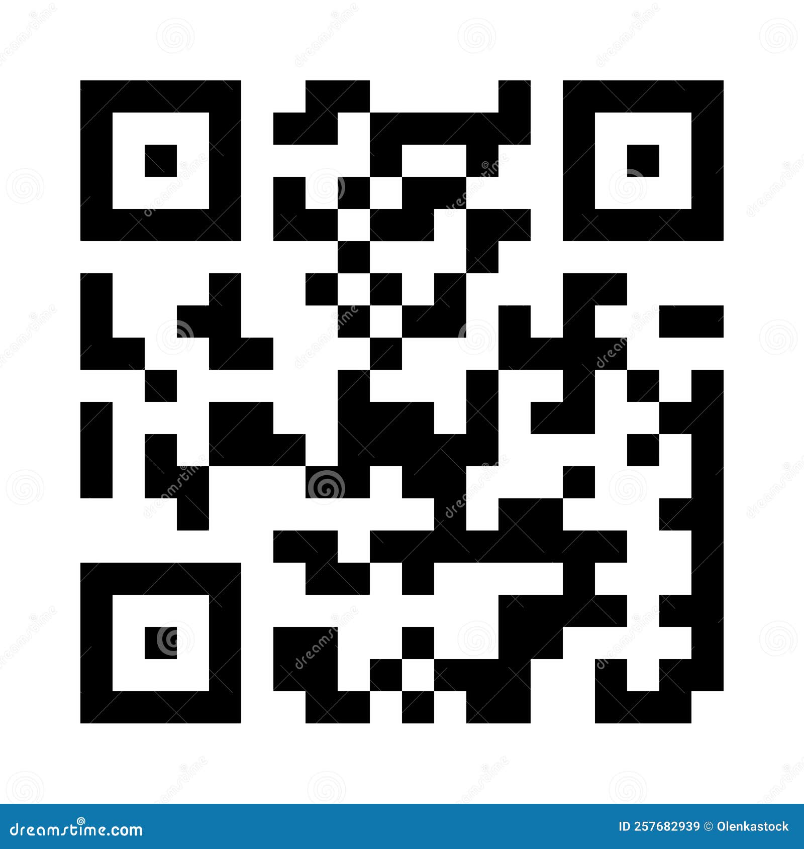 Vector QR code stock vector. Illustration of white, button - 257682939