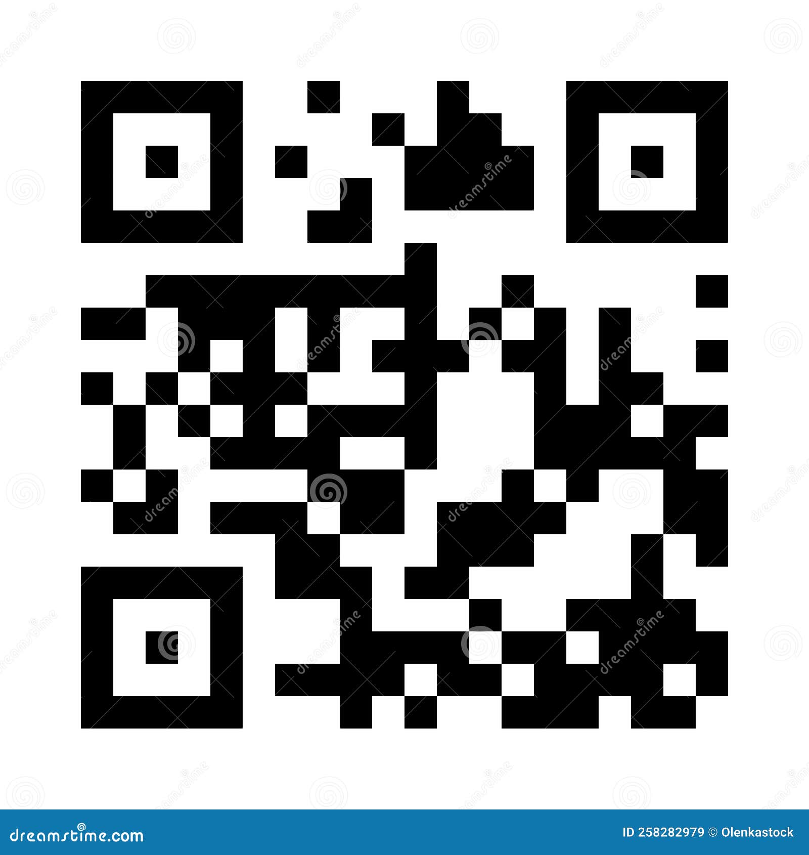 Vector QR code stock vector. Illustration of icon, vector - 258282979